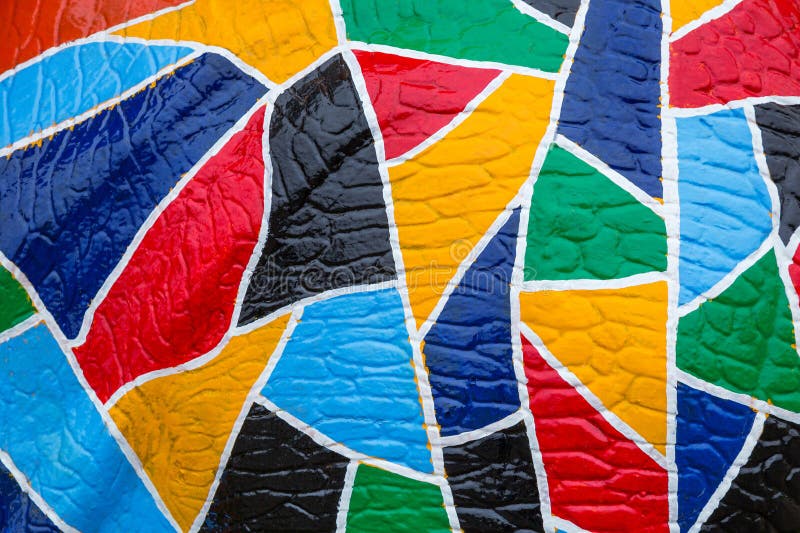 Colorful Patterns on the Floor. Stock Photo - Image of paint, wallpaper ...