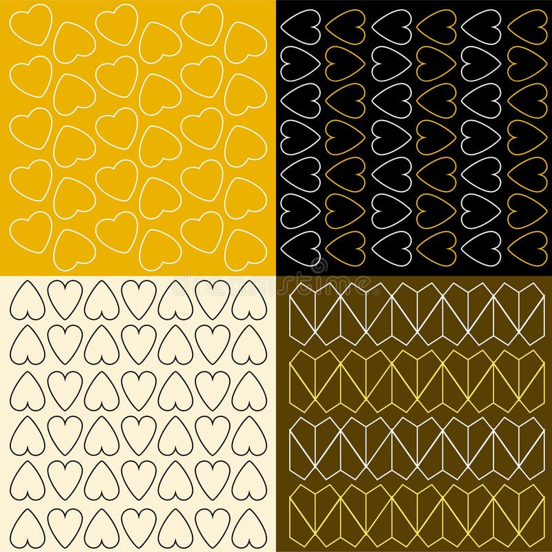 Colorful Patterns with Hearts Stock Vector - Illustration of triangle ...