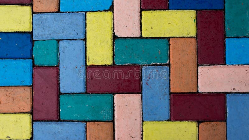 Colorful Pavement that Attract People Stock Image - Image of horizontal ...