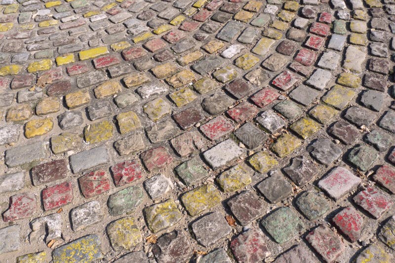 Colorful paving stones stock image. Image of curving - 11258451