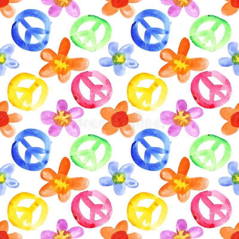 Peace Signs Floral Stock Illustrations – 305 Peace Signs Floral Stock ...