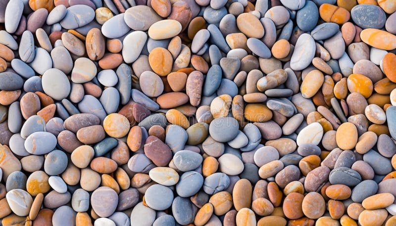 A Colorful Pebble Background Formed by an Artful Composition of River ...