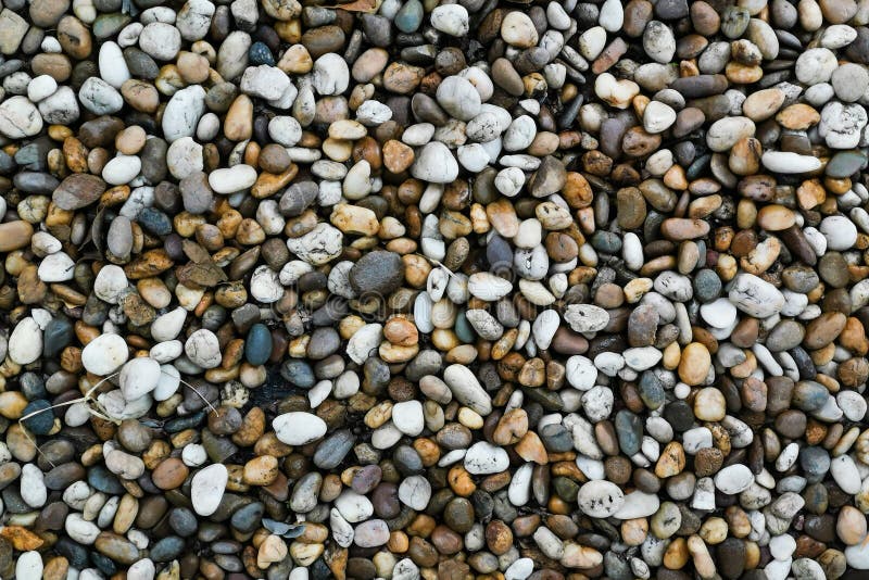 Colorful Pebble Rounded Rock Pattern on the Beach Stock Image - Image ...