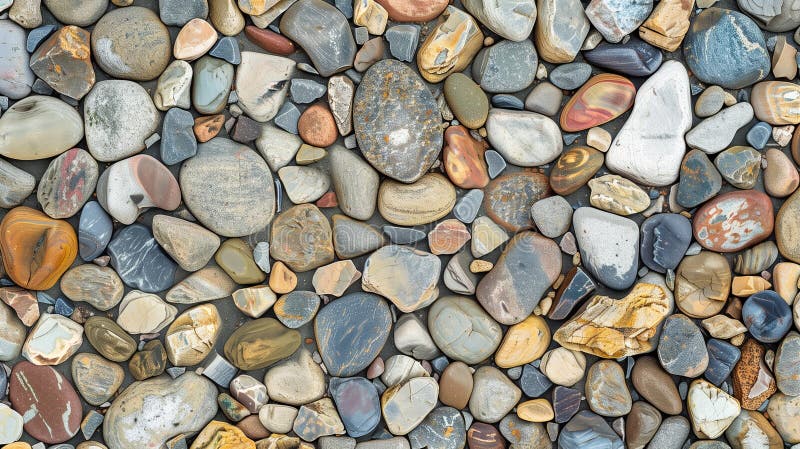 Colorful Pebble Stone Path Texture Background Stock Illustration ...