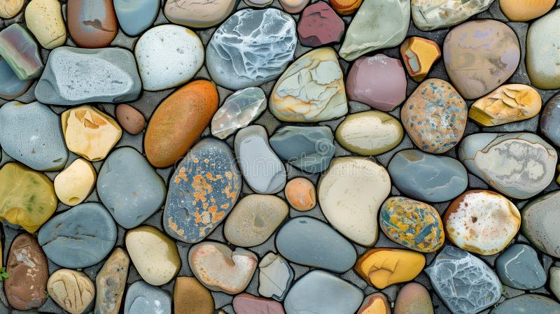 Colorful Pebble Stone Path Texture Background Stock Illustration ...