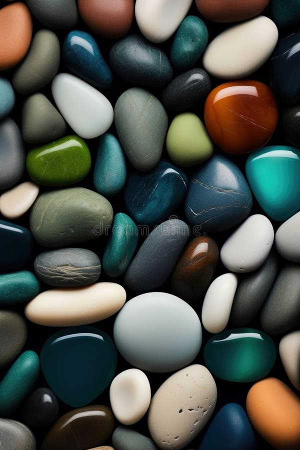Colorful Pebble Stones. Background, Wallpaper Design for Smartphone ...