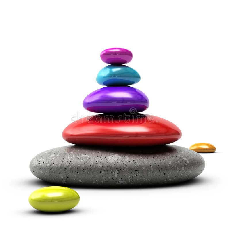 Pebbles Stack with Ripples stock illustration. Illustration of abstract ...