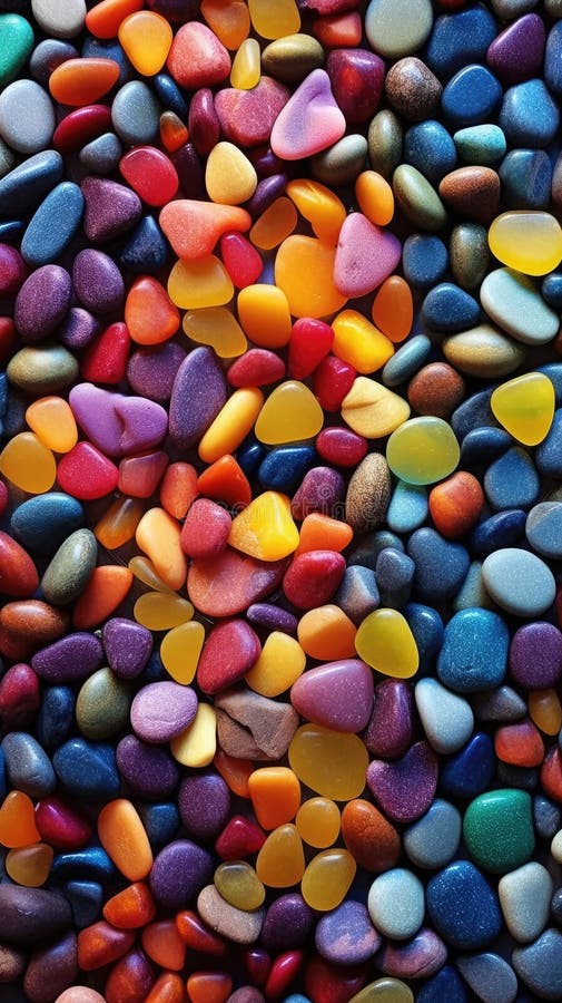 Colorful Pebbles Background Stock Illustration - Illustration of ...