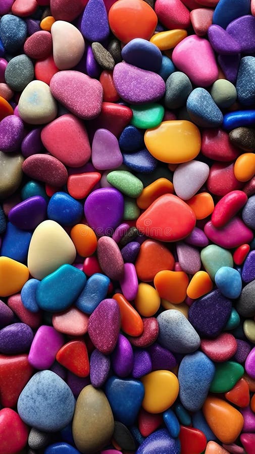 Colorful Pebbles Background Stock Illustration - Illustration of ...