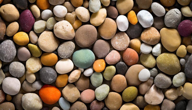 Multi-colored Round Pebbles for Use As a Background Stock Illustration ...