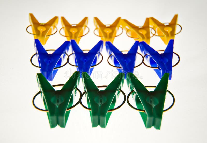 Colorful Pegs stock photo. Image of colourful, clamp, pins - 2944140