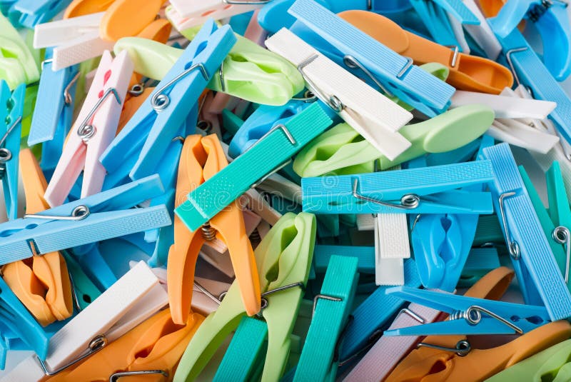 Colorful Pegs stock photo. Image of clip, orange, hanging - 29525738
