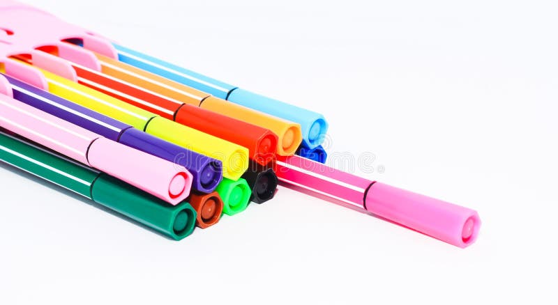 Colorful pen stock photo. Image of education, office - 24876550