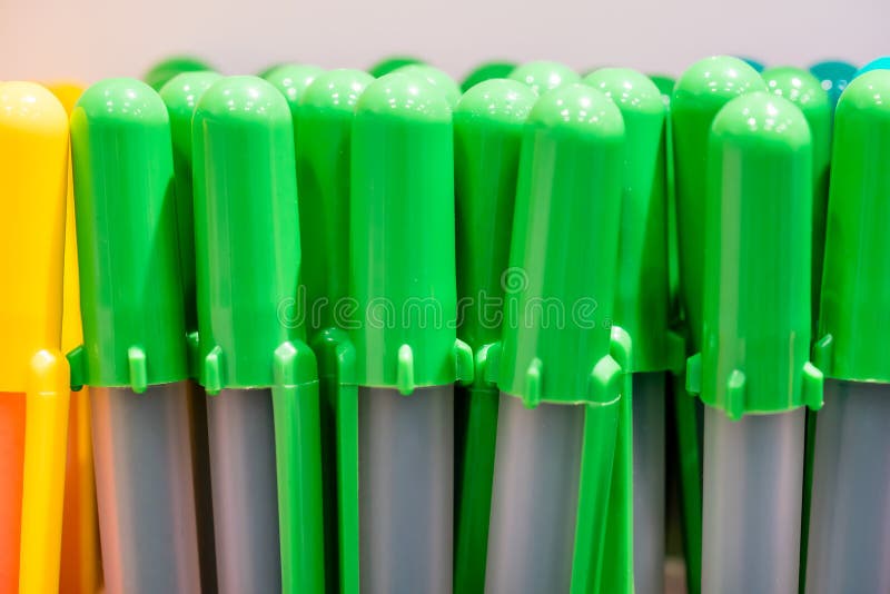 Colorful pen caps stock photo. Image of plastic, assorted - 21181900