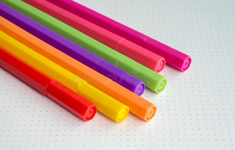 Colorful Pen stock image. Image of draw, colourful, line - 113364223