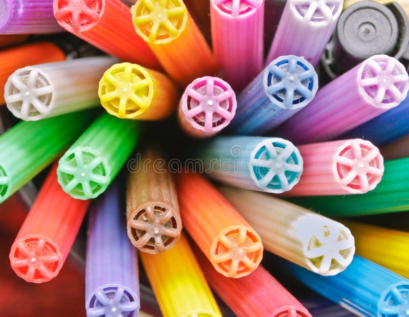 Colorful pen lids stock photo. Image of purple, turquoise - 36667602