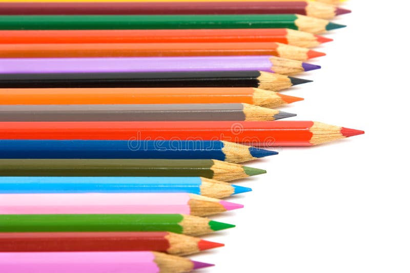 Colorful pencil stock photo. Image of brown, drawing, rainbow - 9888086