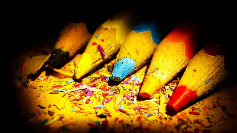 Colorful Pencil and Colors Dust Stock Image - Image of pencil, white ...
