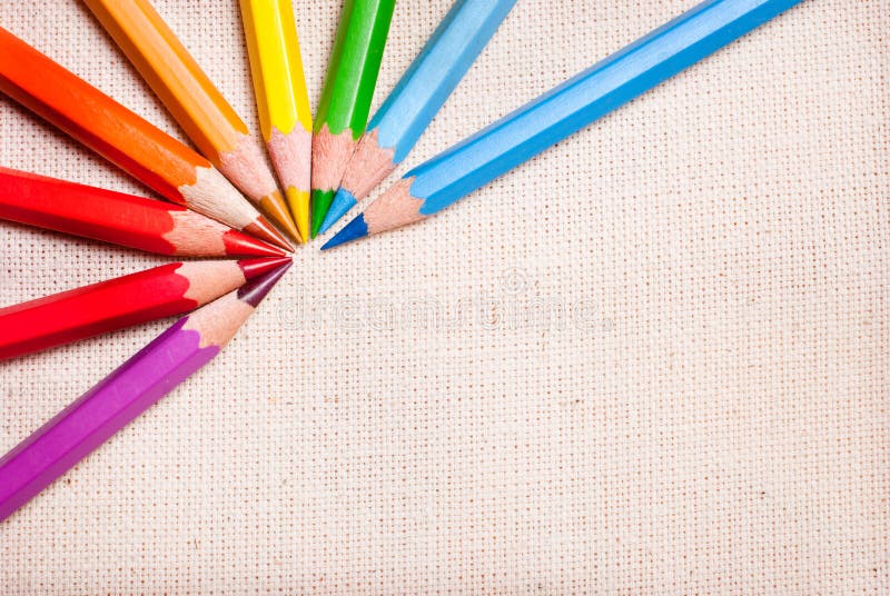 Colorful pencil crayons stock image. Image of educate - 26040129