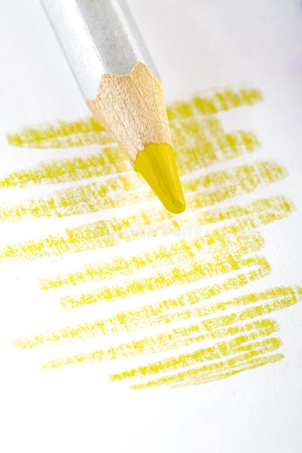 Colorful Pencil Drawing and Pencil on White Background Stock Image ...