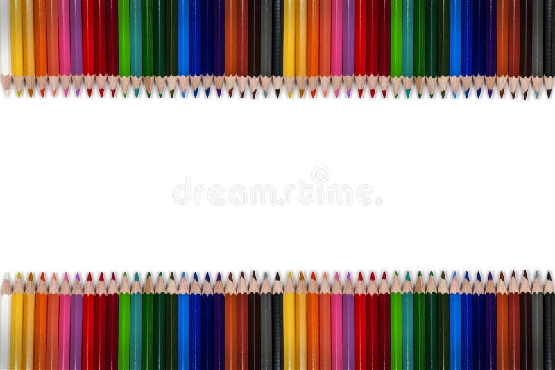 Colorful Pencil Frame 01 stock photo. Image of blue, pencils - 44839706