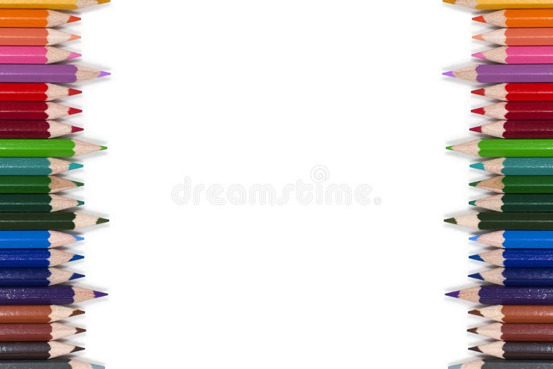 Colorful Pencil Frame 07 stock image. Image of multi - 44842729