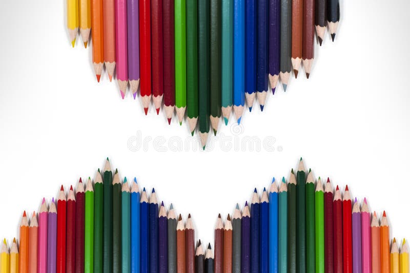 Colorful Pencil Frame 19 stock image. Image of background - 44879429