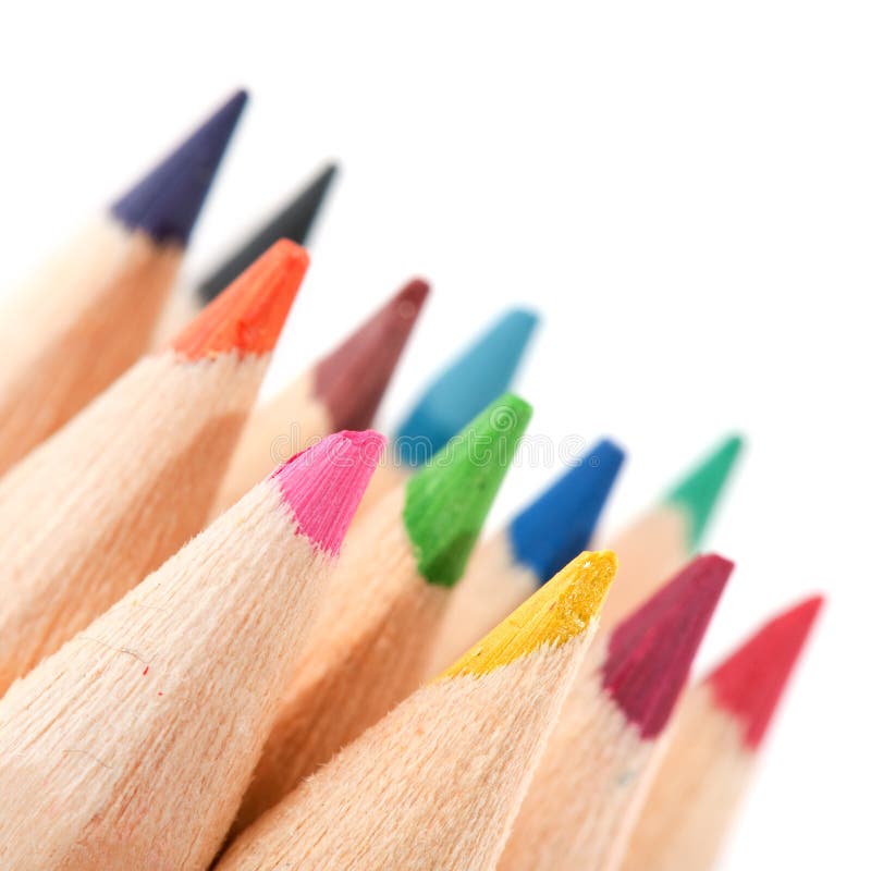 Colorful pencils stock image. Image of isolated, colors - 12751633