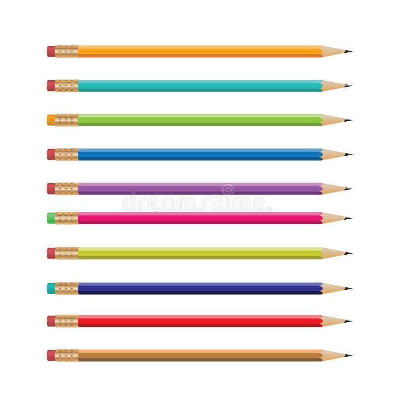 Colorful Pencils Design, Pencil Vector Stock Vector - Illustration of ...