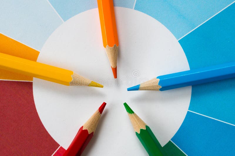 Colorful Pencils with Pie Chart 4 Stock Photo - Image of colorful ...