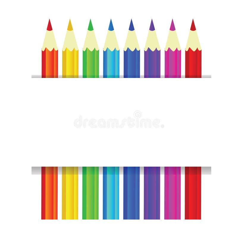Colorful Pencils Vector Background Stock Vector - Illustration of ...