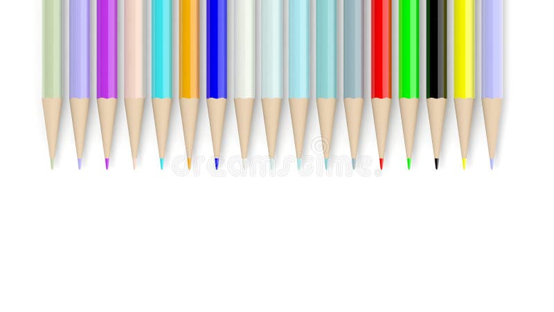 Colorful Pencils Background Stock Illustration - Illustration of ...