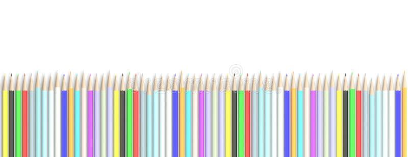 Colorful Pencils Background with Label Stock Vector - Illustration of ...