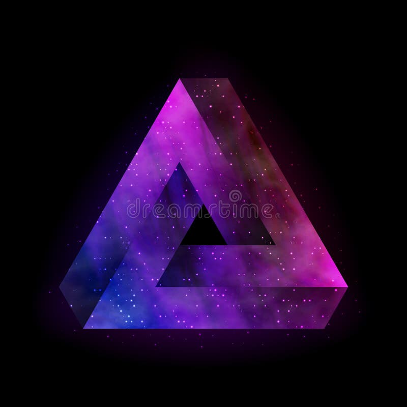 Colorful Penrose tribar stock vector. Illustration of inside - 130481654