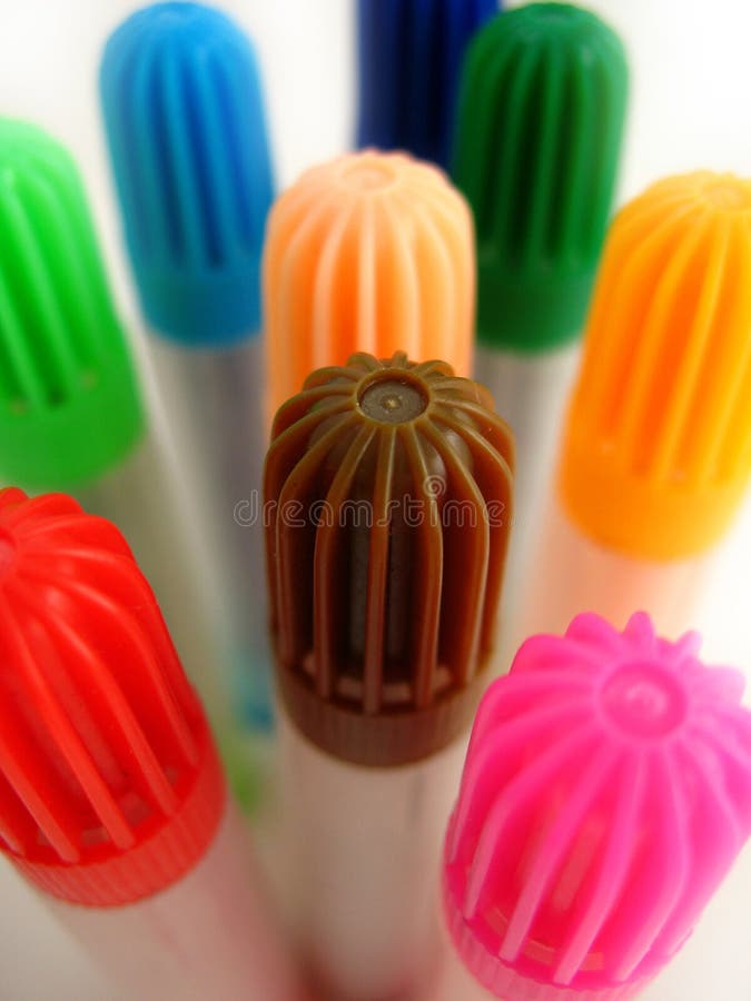 Colorful pens stock photo. Image of children, teaching - 11928622