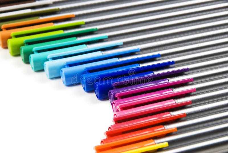 Colorful pens background stock photo. Image of color - 15921928