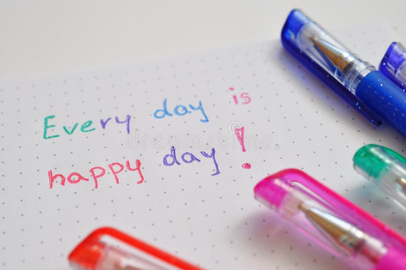 Handwritten Text in Notepad on White Background Stock Illustration ...