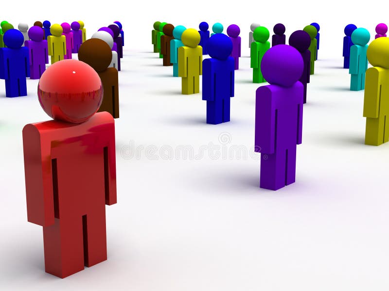 Multicolor People #4 stock illustration. Illustration of community - 640735