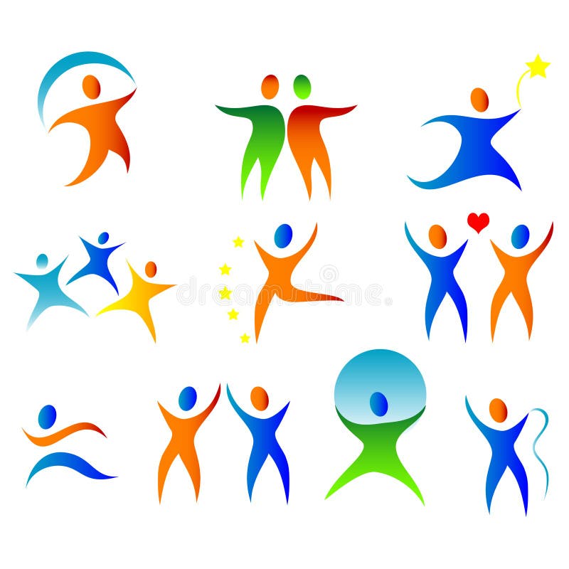 Colorful people stock illustration. Illustration of artistic - 6937345