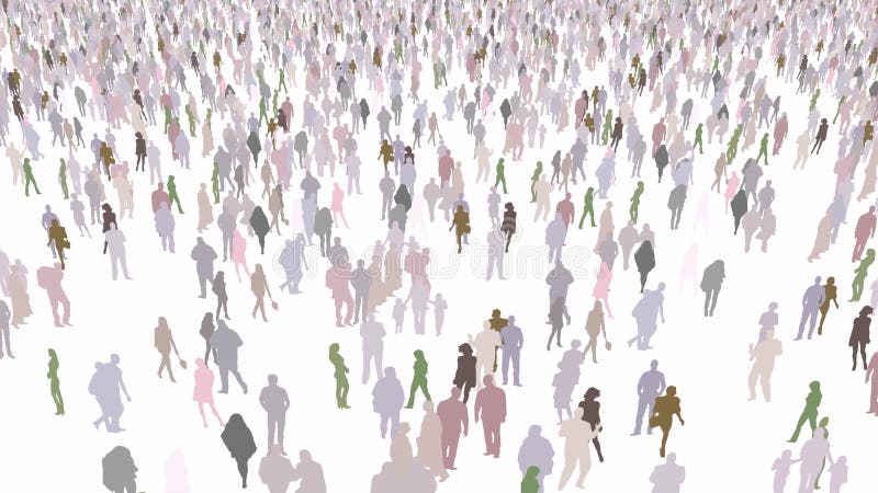 Colorful People in Crowd Animation - Graphics Stock Footage - Video of ...