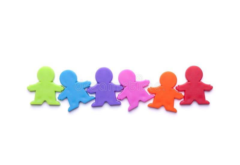 Colorful people figures stock image. Image of linked - 46561747