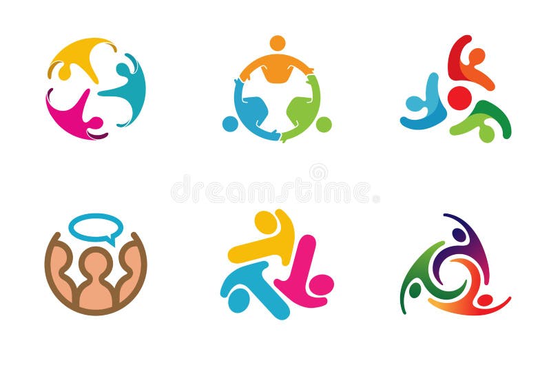 Colorful People Group Team Logo Vector Design Stock Vector ...