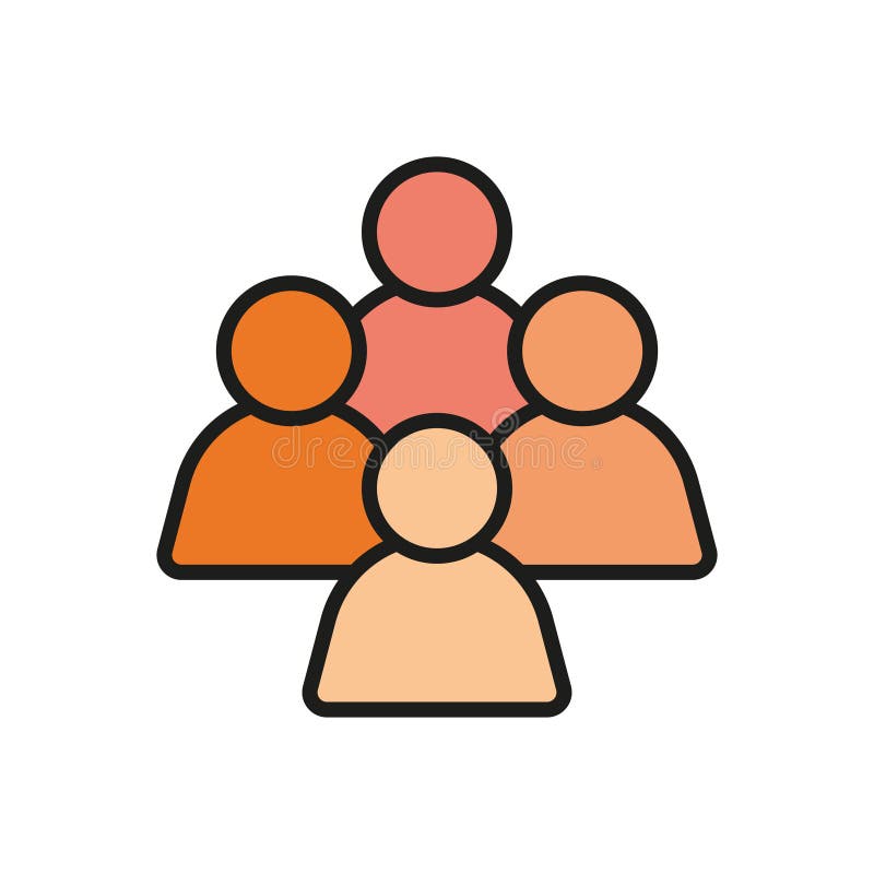 Colorful People Icon Symbolizing Unity and Diversity in Communities ...