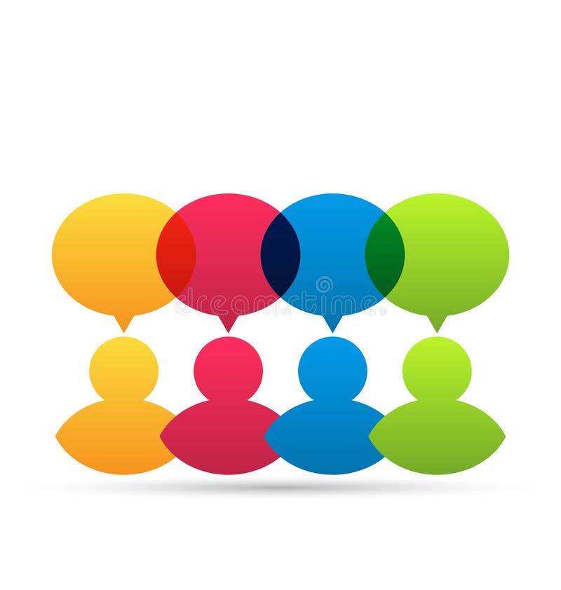 Colorful People Icons with Dialog Speech Bubbles Stock Vector ... Colorful People Icons with Dialog Speech Bubbles Stock Vector ...