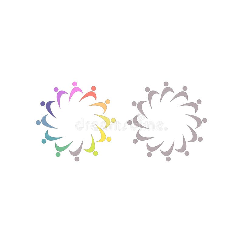 COLORFUL PEOPLE TEAM TEAMWORK SIGN SYMBOL LOGO Stock Vector ...