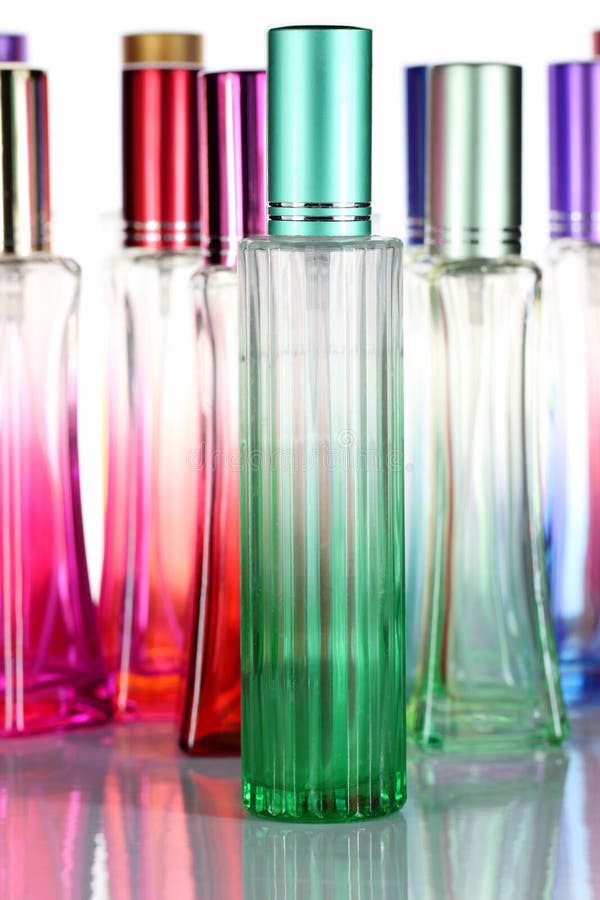 Colorful of Perfume Bottles. Stock Image - Image of glass, bottled ...