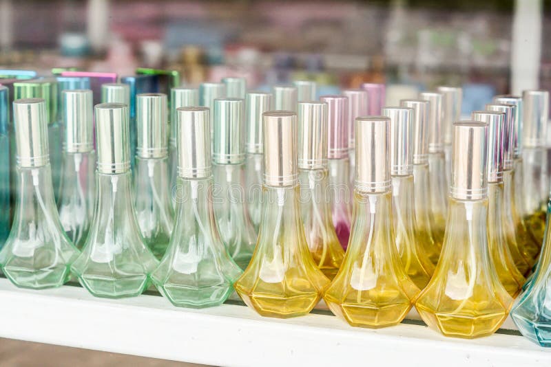Colorful perfume bottle stock image. Image of care, feminine - 17256913