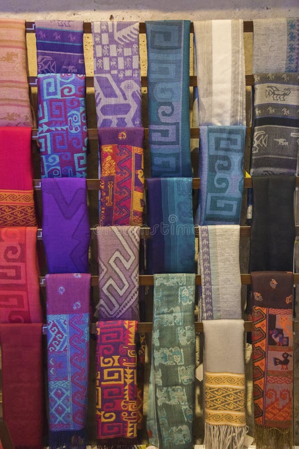 Colorful Peruvian textiles stock photo. Image of alpaca - 33377012