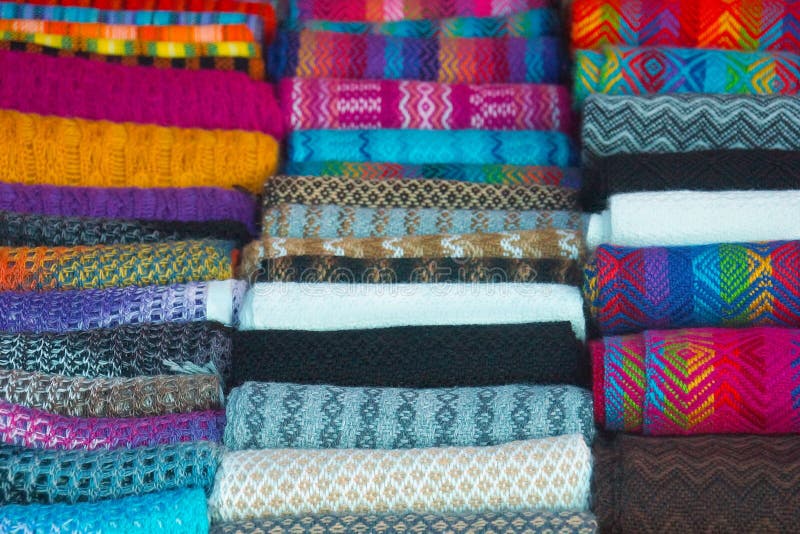 Colorful Peruvian textiles stock photo. Image of handmade - 33376618