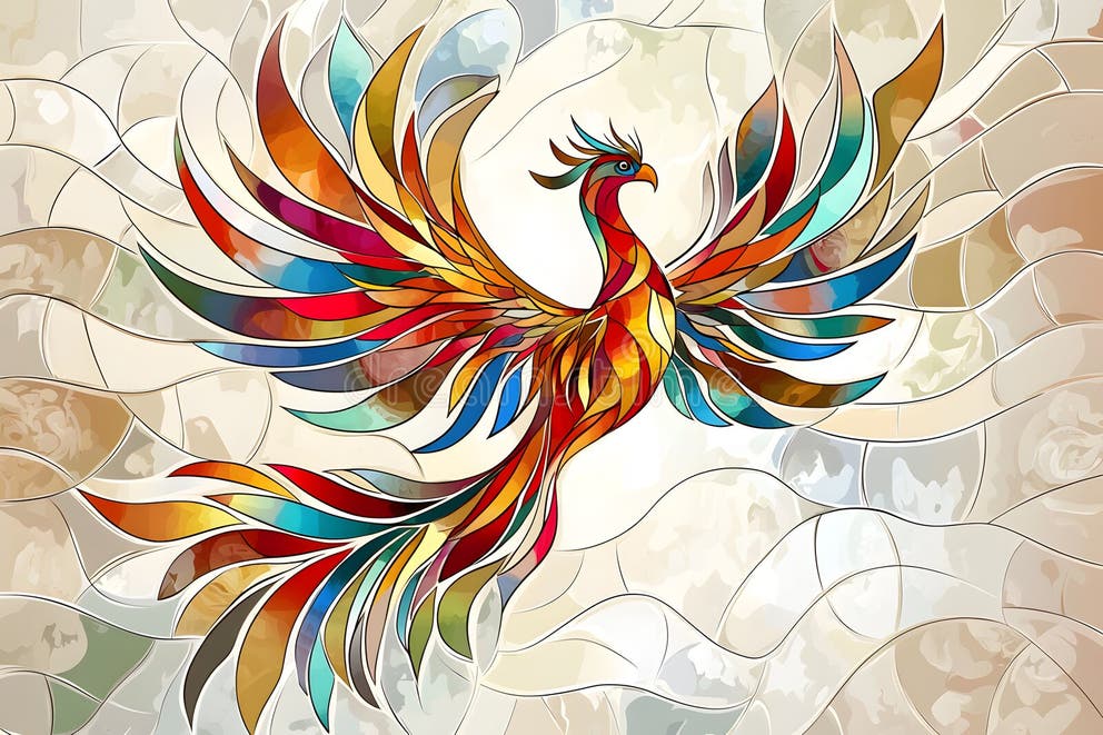 Colorful Phoenix Illustration Stock Illustration - Illustration of ...